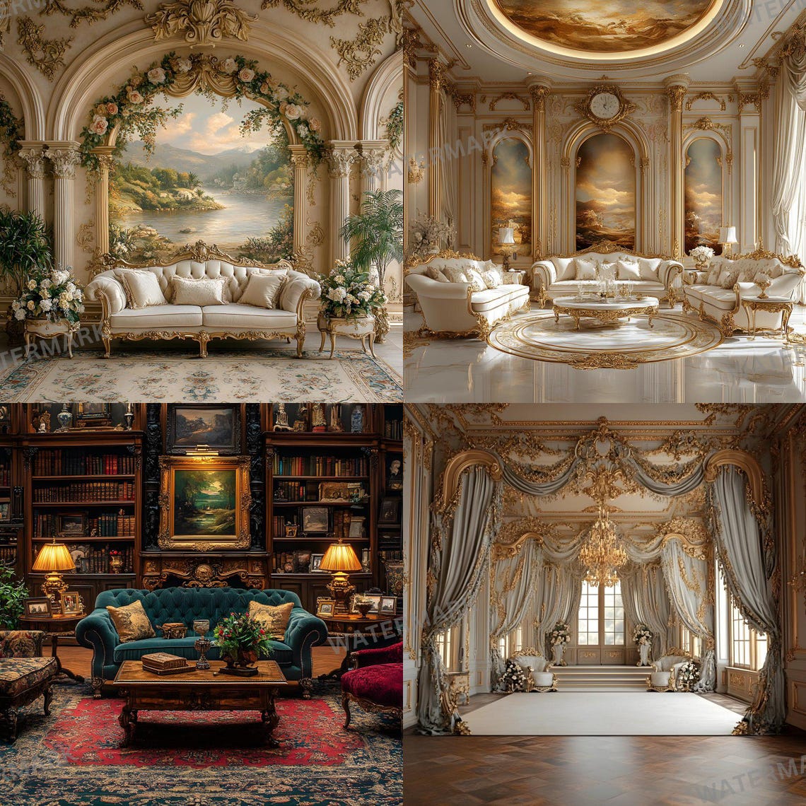 20 Royal Sitting Backdrops Regal Digital Backgrounds for Portraits ...