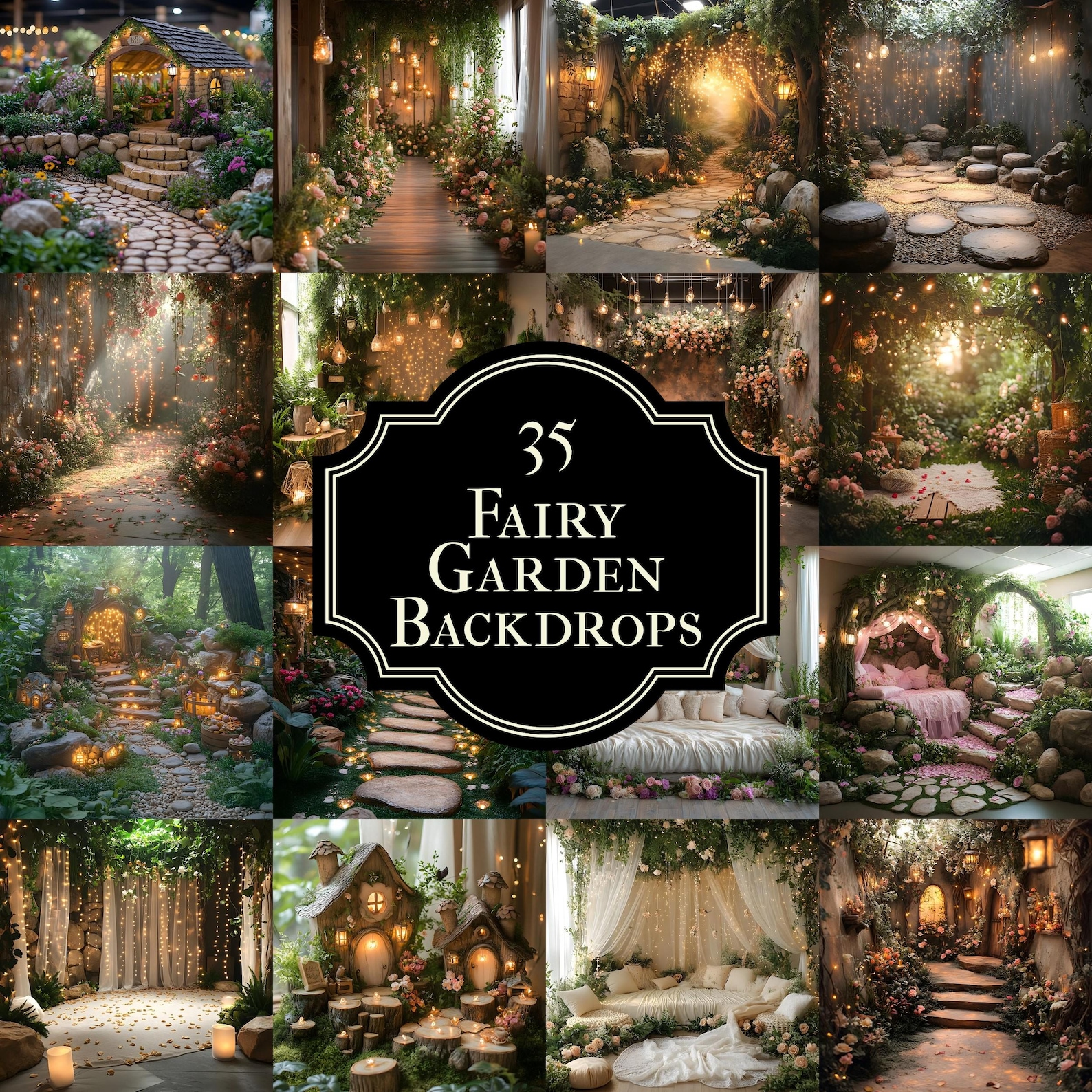 35 Fairy Garden Backdrops, Magical Outdoor Digital Backgrounds ...