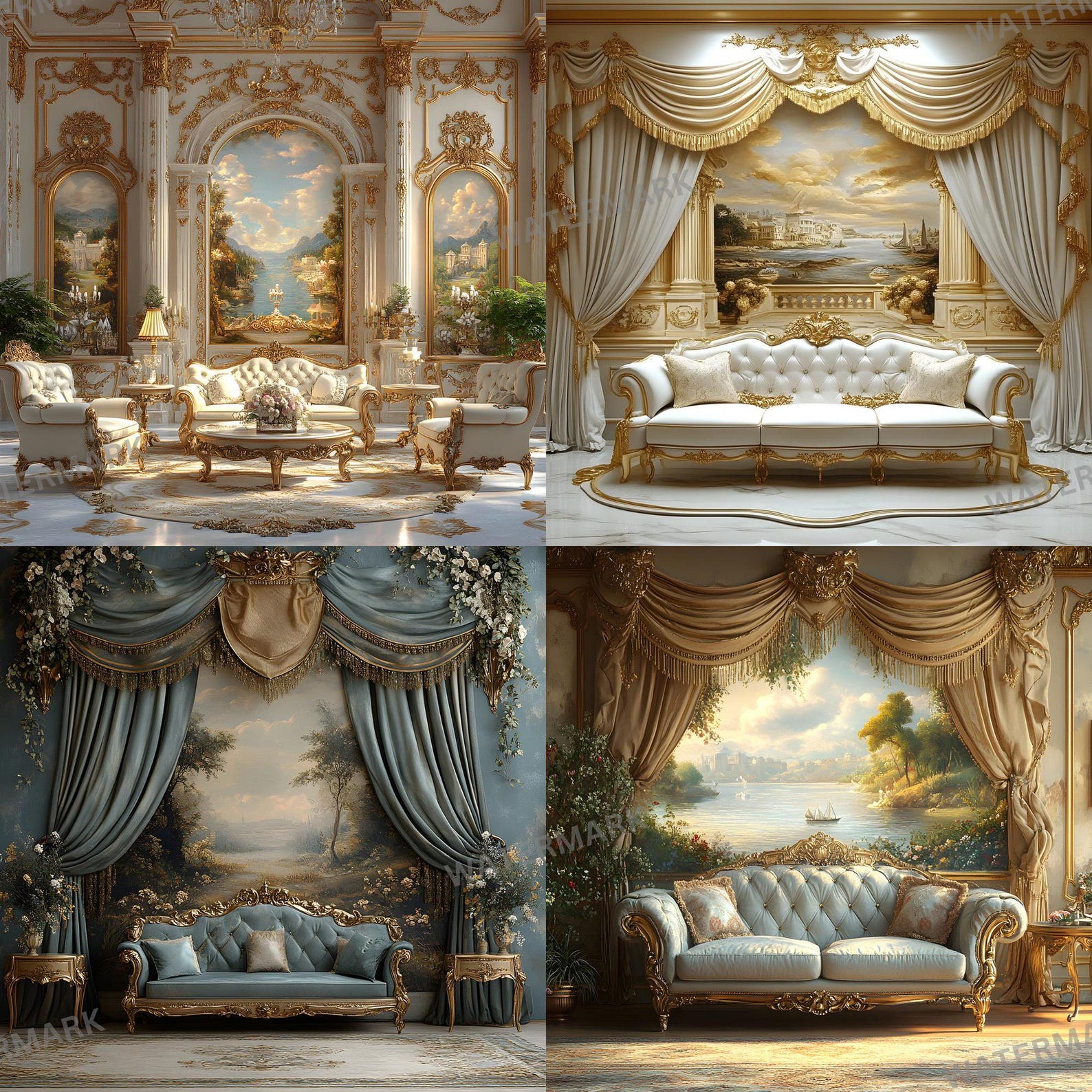 20 Royal Sitting Backdrops Regal Digital Backgrounds for Portraits ...