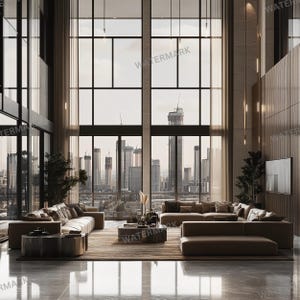 8 High-rise Apartment Backdrops, Luxury City Views, Modern Interior ...