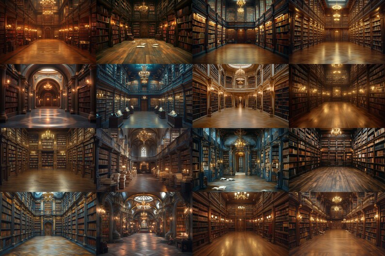 Antique Library Aisle Backdrops – Classic Wooden Bookshelf Backdrops ...