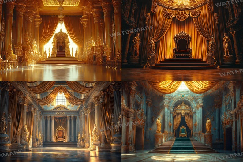 Royal Throne Room Backdrop: 35 Jpgs for Regal Portrait Photography ...