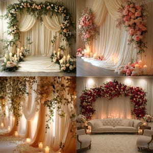 15 Intimate Wedding Backdrops - Romantic Digital Backgrounds for ...