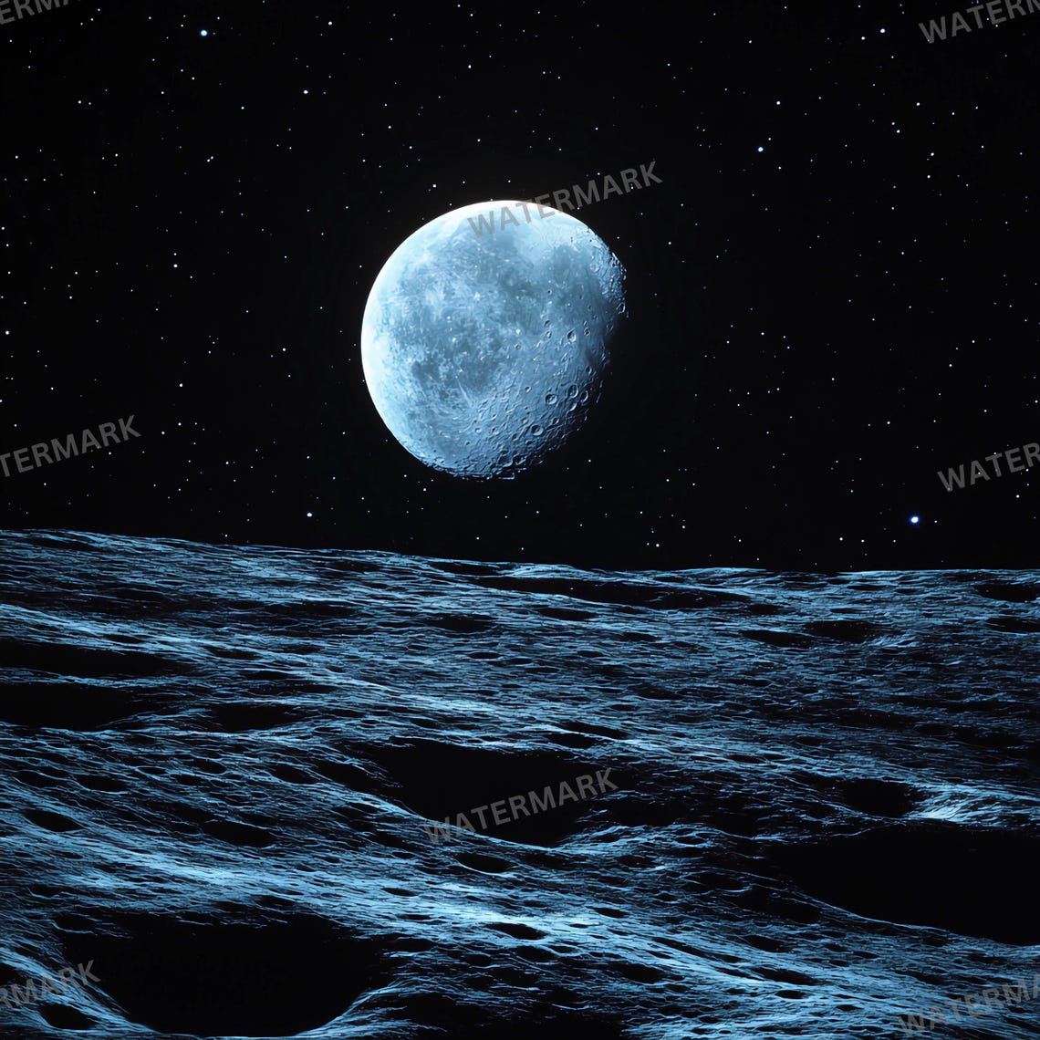 7 Moon Landing Backdrops for Photoshop Composites & Digital Overlays ...