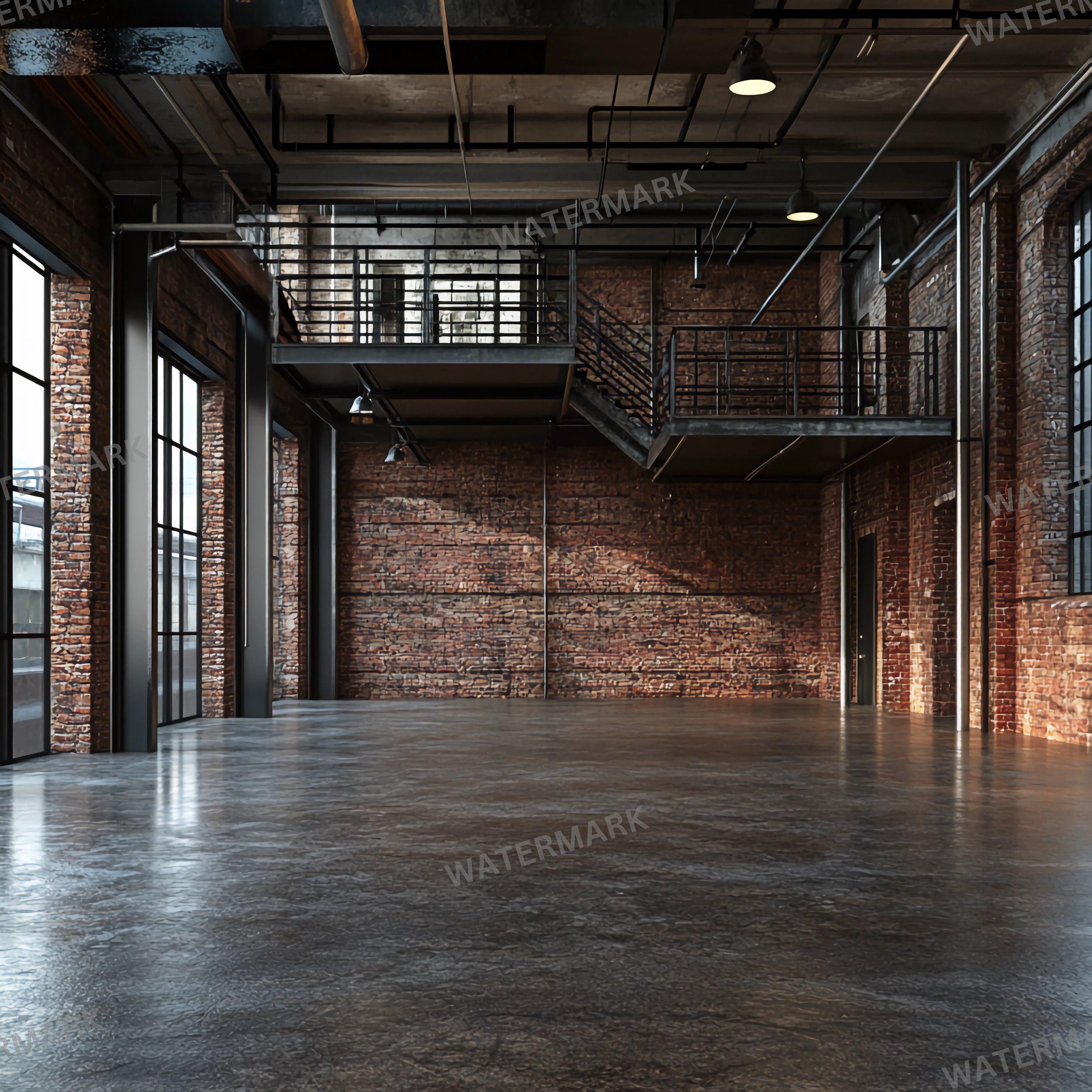 11 Urban Loft Backdrops | Industrial Warehouse Photography Backgrounds ...