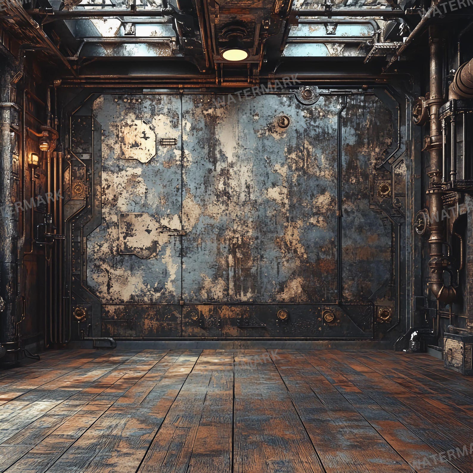 7 Steampunk City Backdrops | Dark Gritty Industrial Backgrounds With ...
