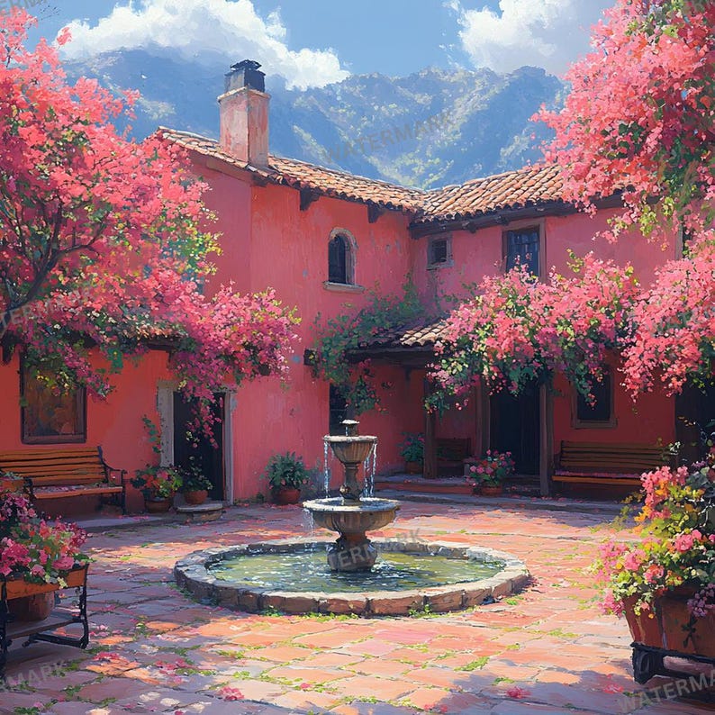 15 Magical Courtyard Backdrops - Digital Photography Backgrounds for ...