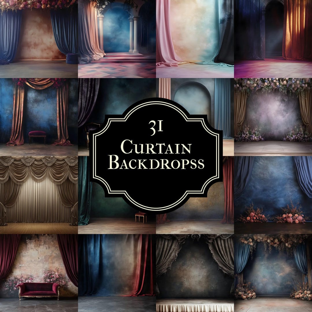Curtain Studio Photography Backdrops – Vintage Theater Stage (31 Jpgs ...