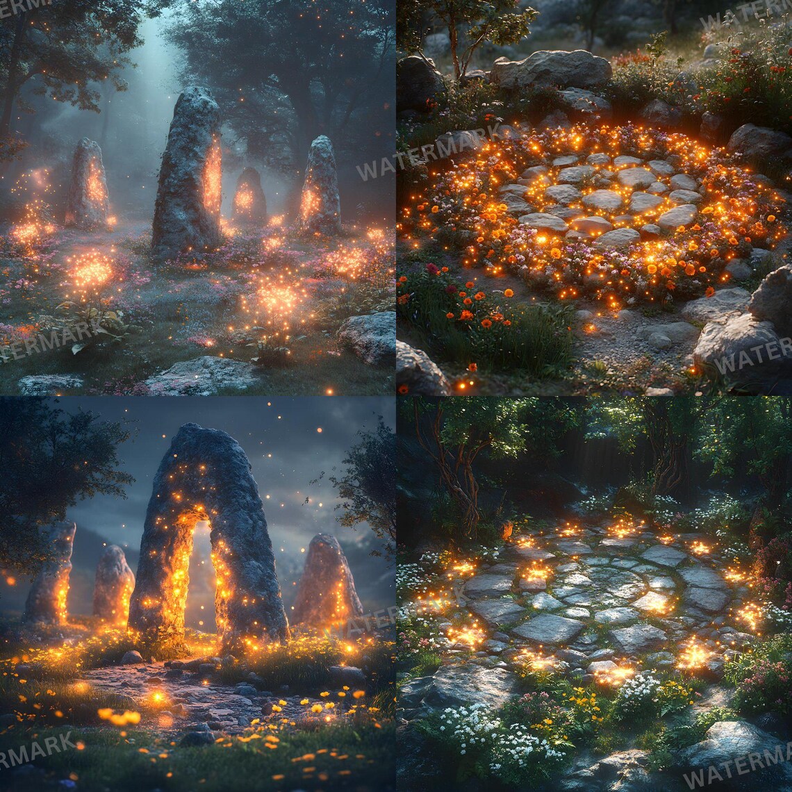 Enchanting Fairy Tale Photoshop Overlay Backdrops 15 Magical Forest, Arch, and Pathway Scenes ...