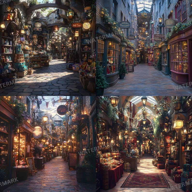 20 Wizarding Alley Photography Backdrops, Enchanting Wizarding World ...