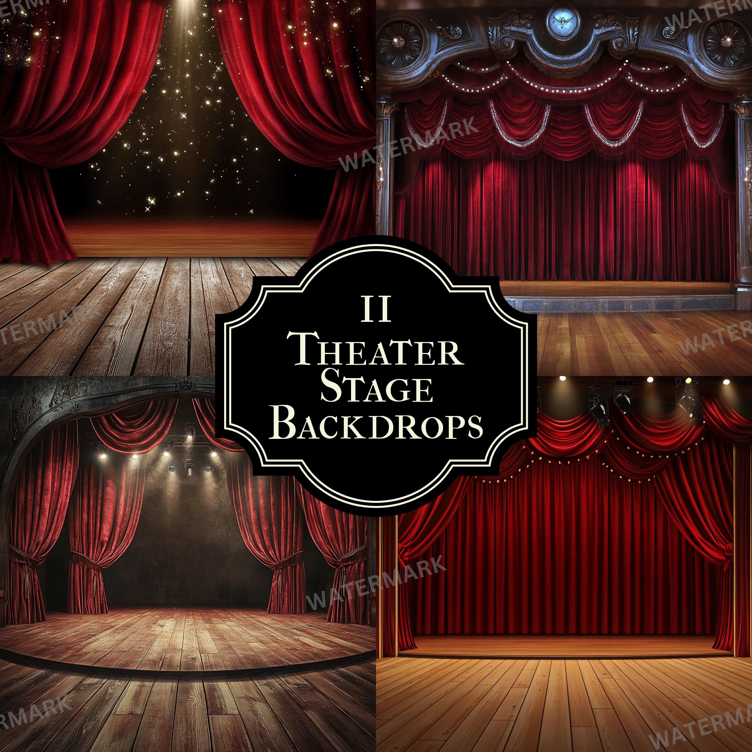 Theater Stage Backdrops - 11 Curtain Backgrounds - Perfect for ...