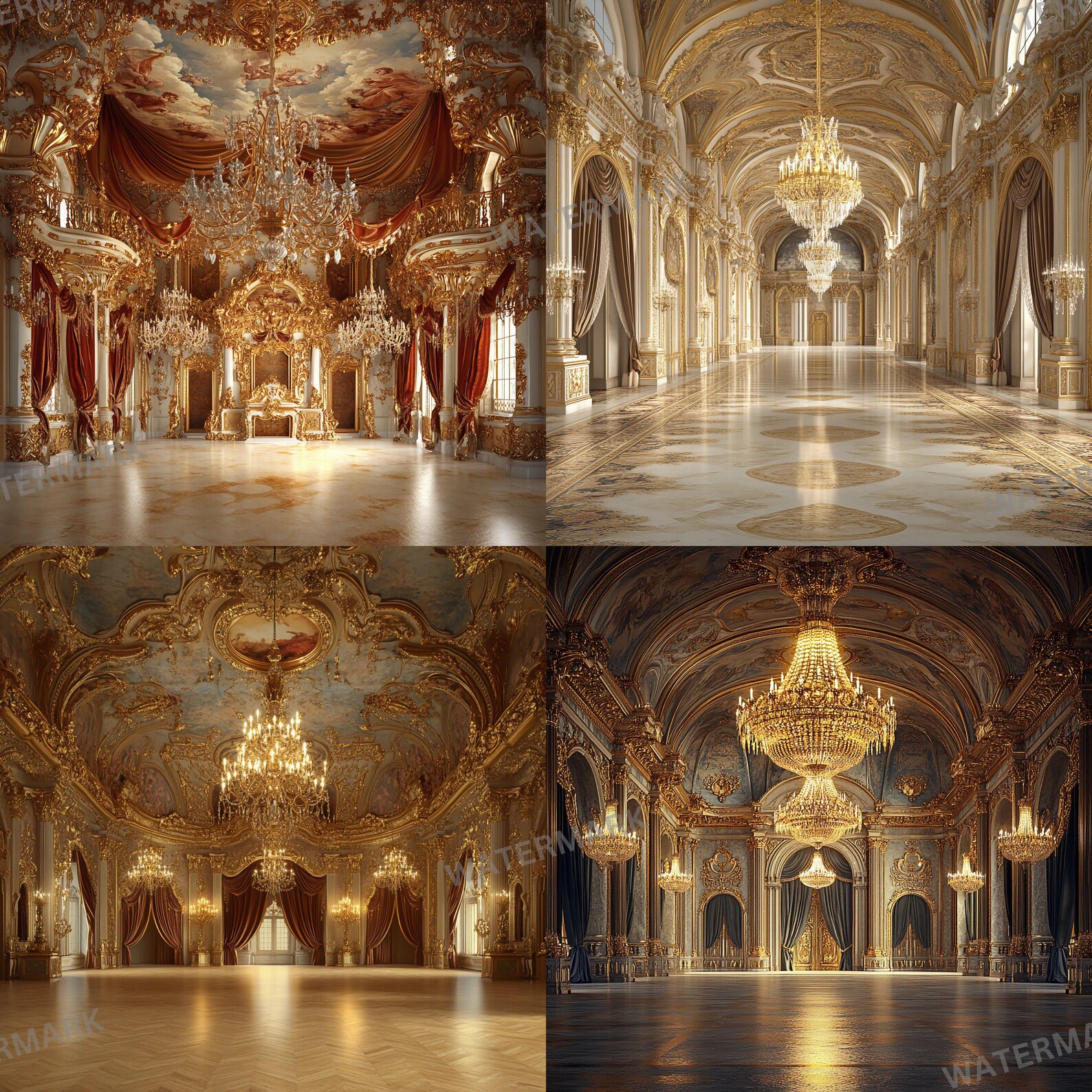 Baroque Palace Photography Backdrops – Fine Art Textures (digital ...