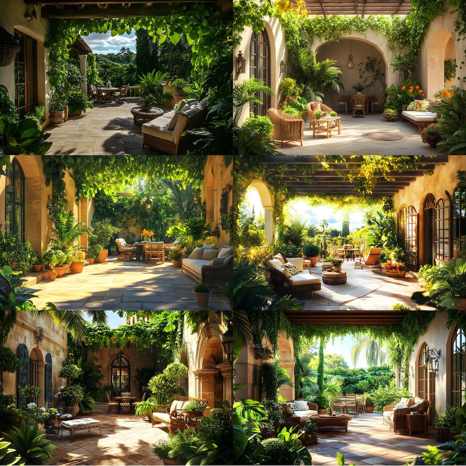 Mediterranean Villa Backdrop, Patio Background, Italian Photography ...