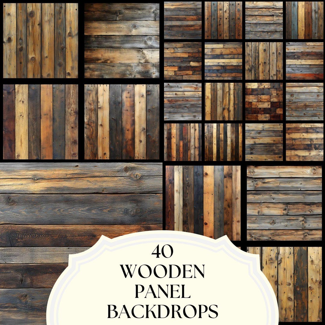 Rustic Wood Panel Digital Backdrop, Photography Background for Food ...