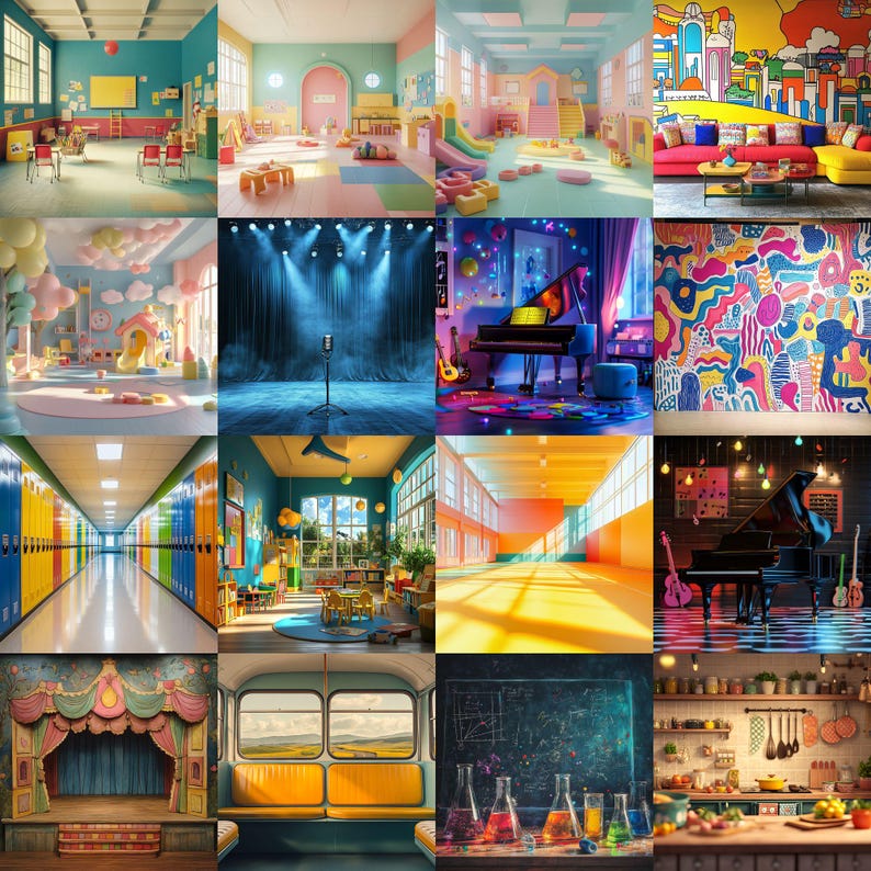 200 School Photography Backdrops | Classroom & Learning Scenes (digital ...