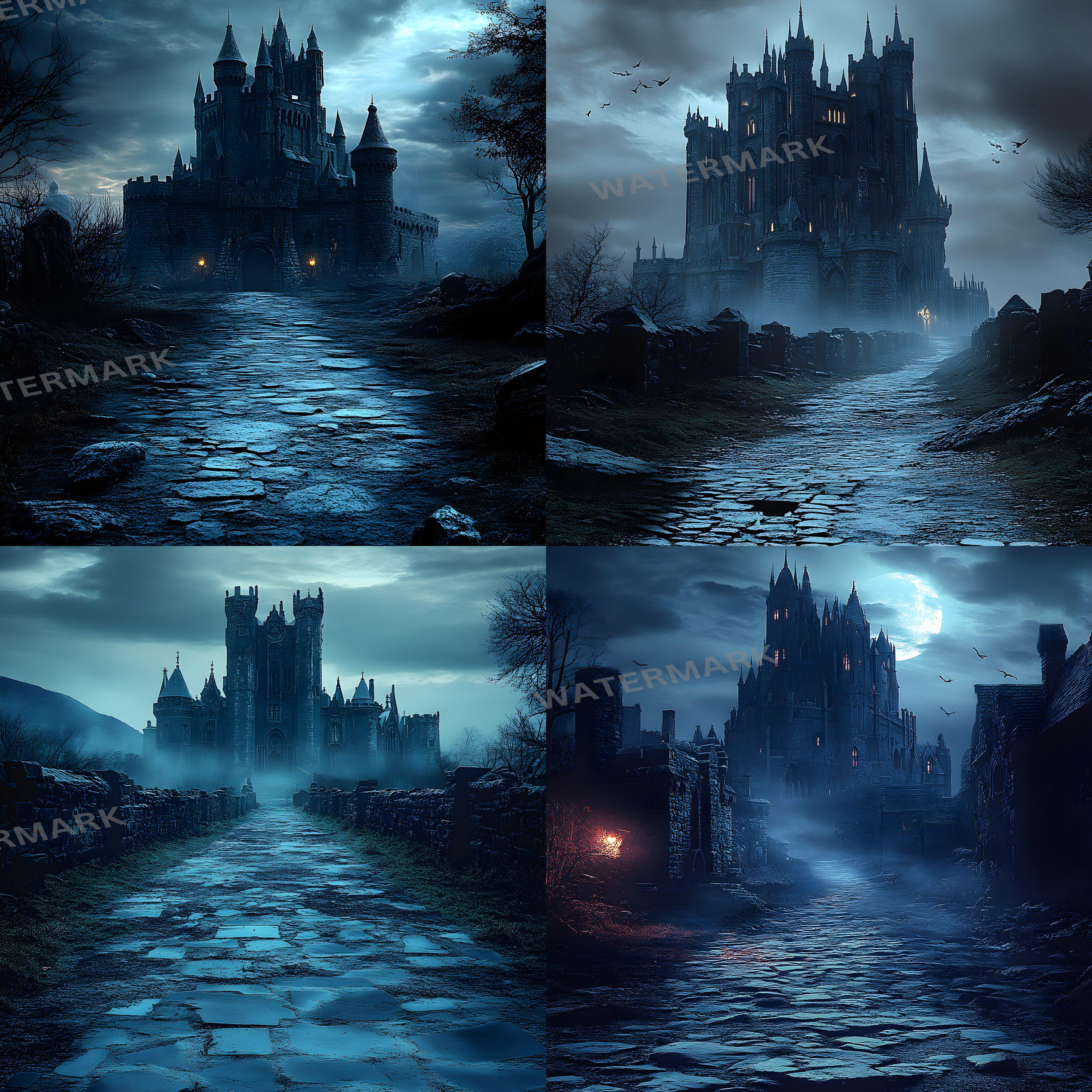 85 Fantasy Castle Backdrops | Gothic, Halloween Scenes (digital) - Etsy