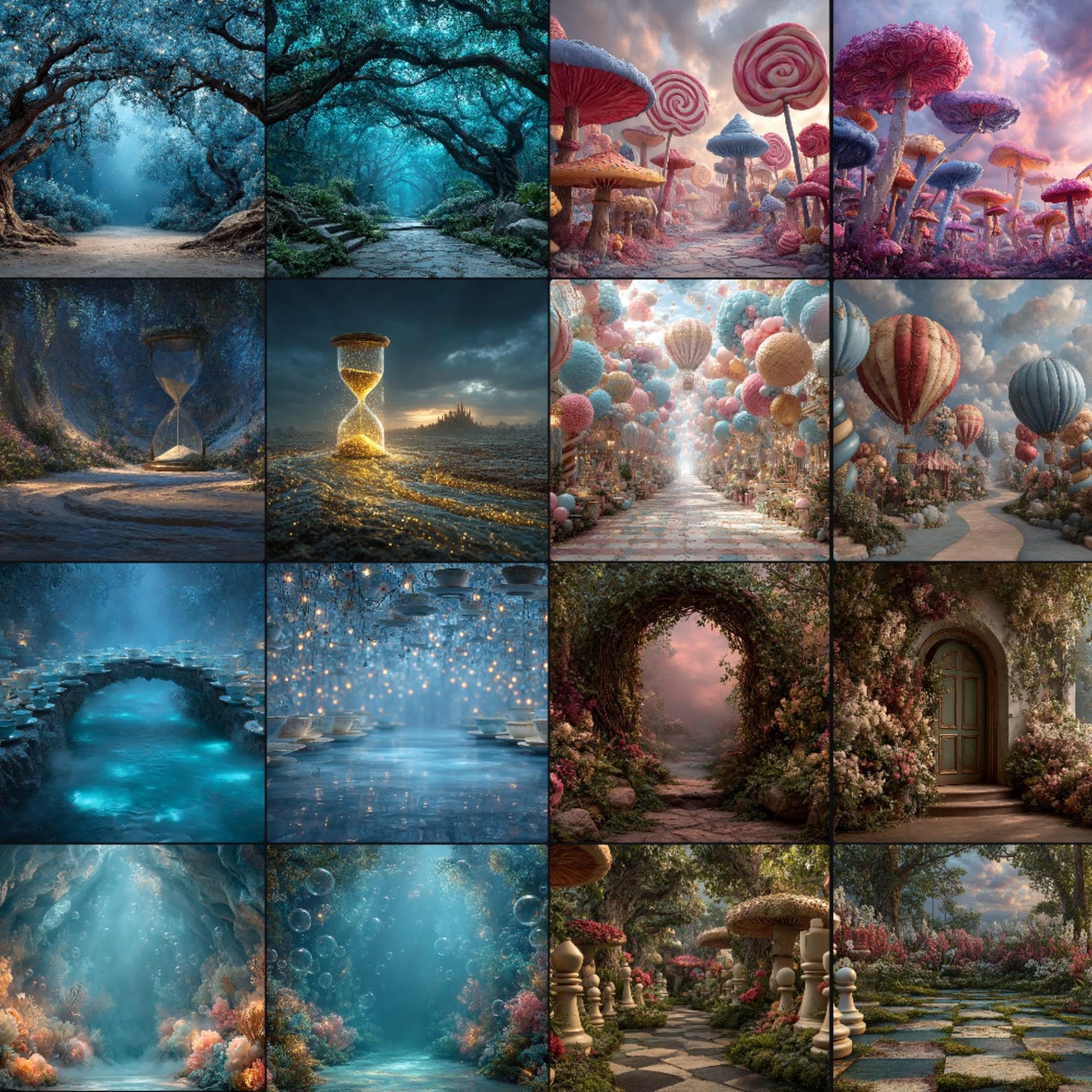 Alice in Wonderland Backdrops | 250 Alice Backgrounds | Digital Fantasy ...