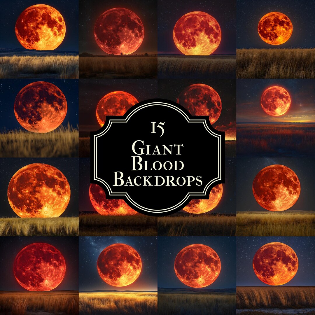 15 Giant Blood Moon Backdrops - Eerie and Spooky Photography ...