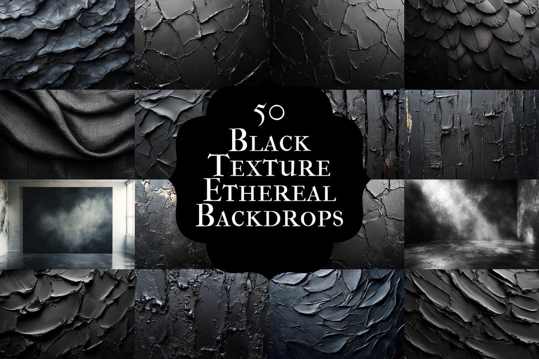 Black Ethereal Texture Backgrounds – Dreamy Dark Overlays for Photoshop ...