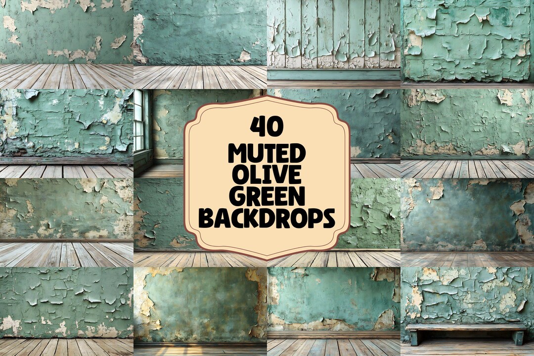 40 Muted Olive Green Backdrops for Digital and Video Use | Rustic ...