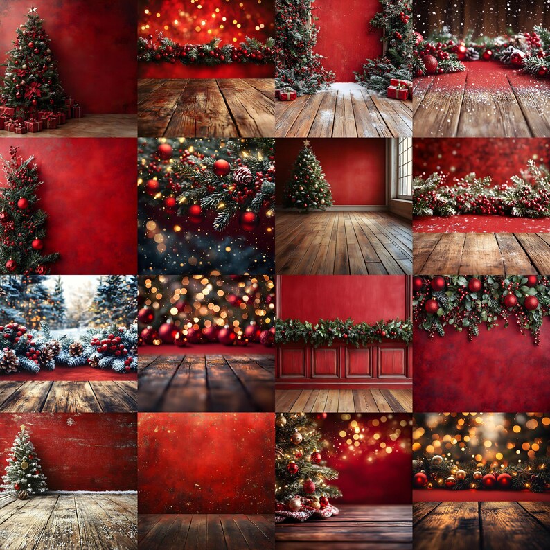 350 Christmas Backdrop, Digital Backdrop, Santa Christmas Backdrop for ...