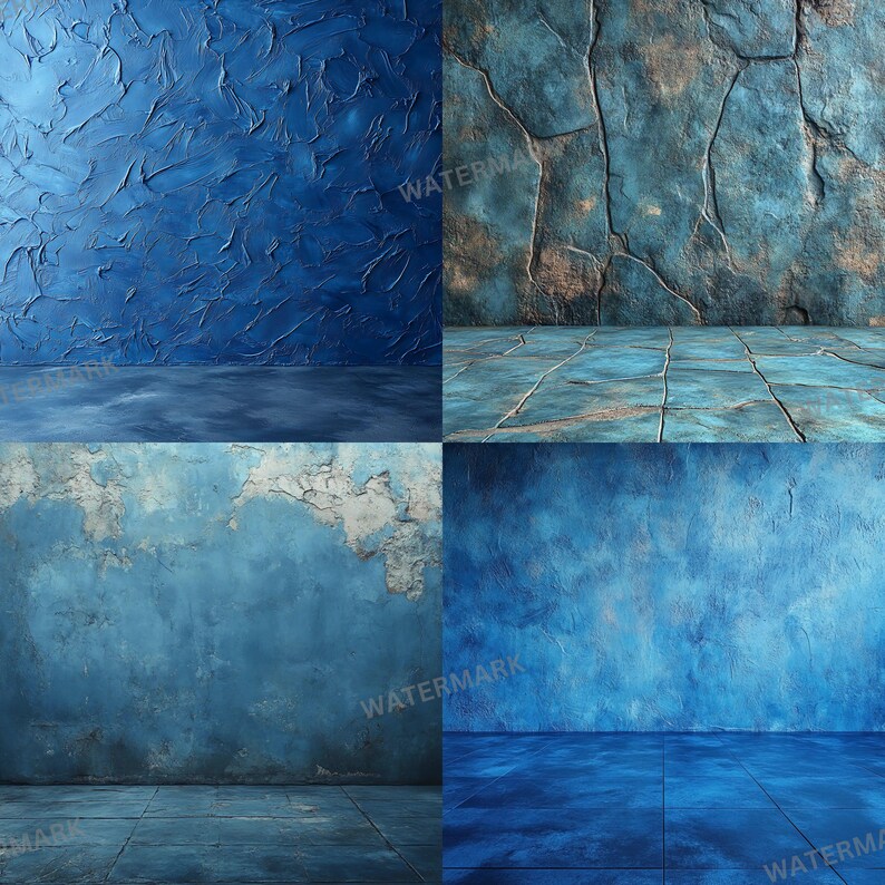 Blue Texture Photography Backdrops – Rustic Vintage Portrait ...