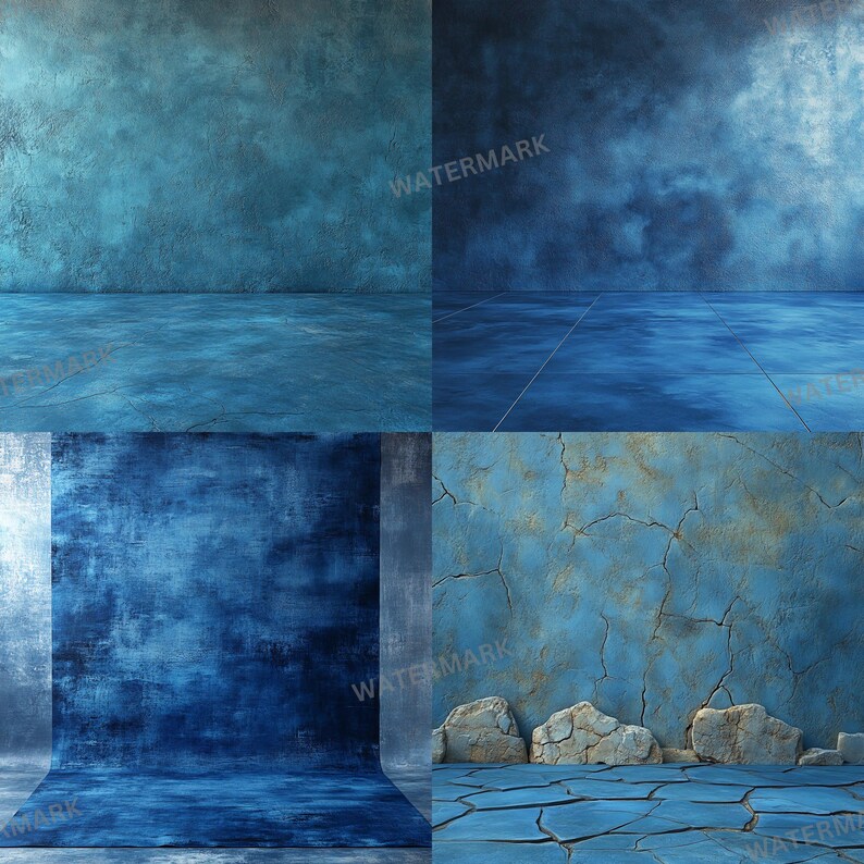 Blue Texture Photography Backdrops – Rustic Vintage Portrait ...