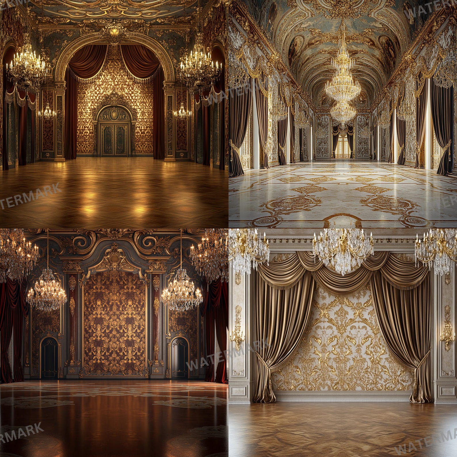 Baroque Stage Backdrops | Ballroom, Throne Room Scenes (digital ...