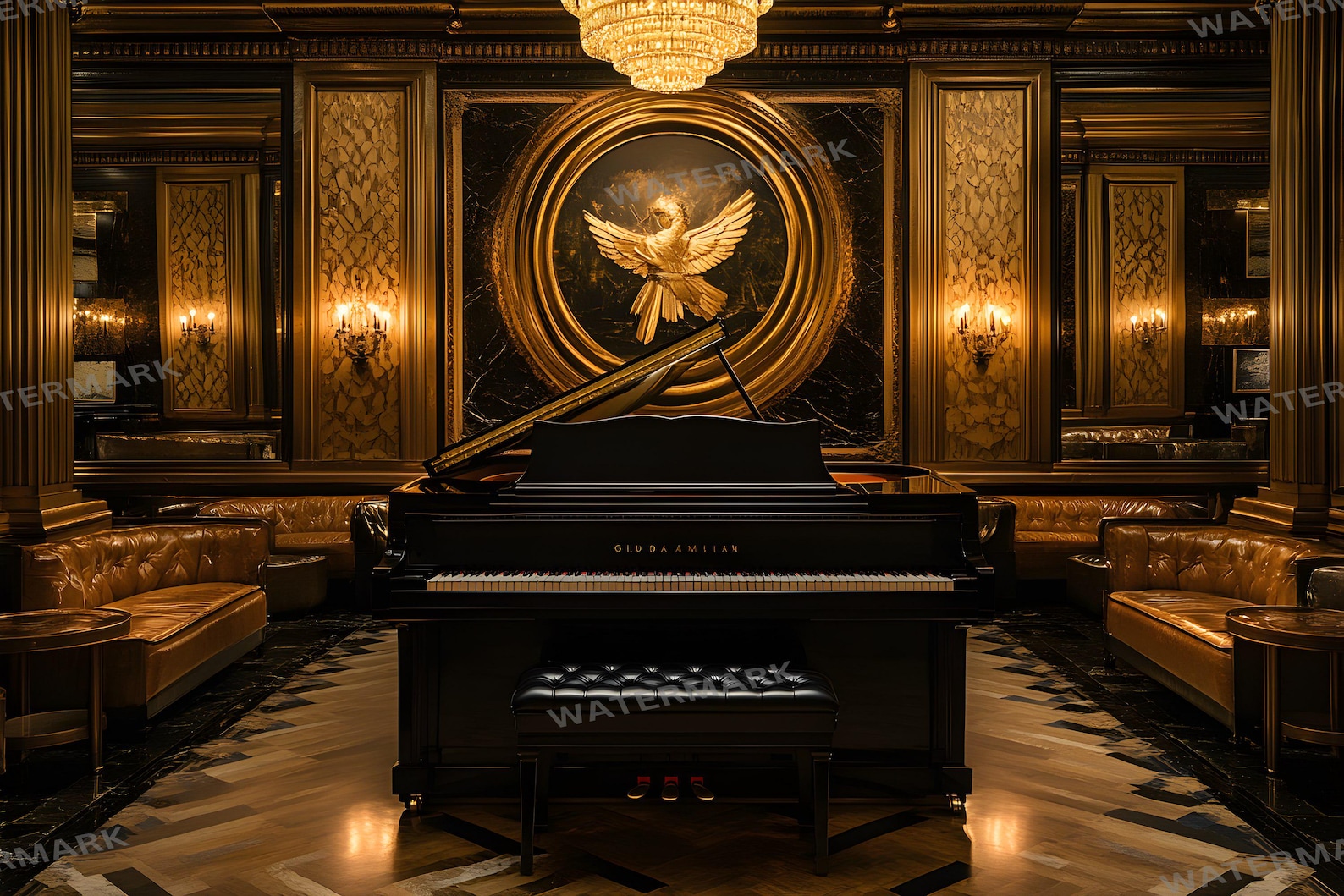 20 Jazz Lounge Luxe Backdrops | Art Deco Luxury Piano Backgrounds ...