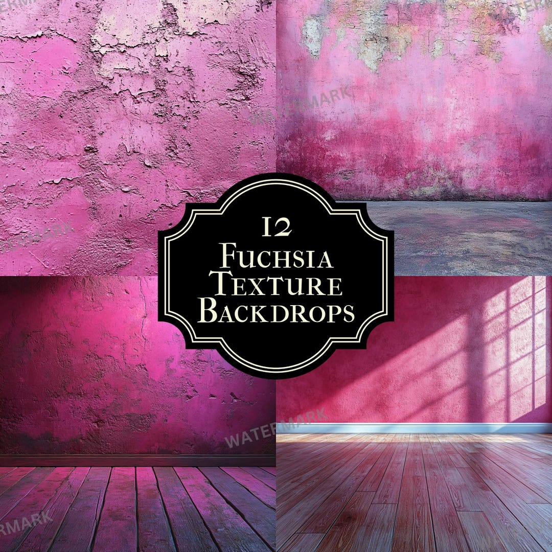 Fuchsia Texture Photography Backdrops – Rustic Distressed Walls (12 ...