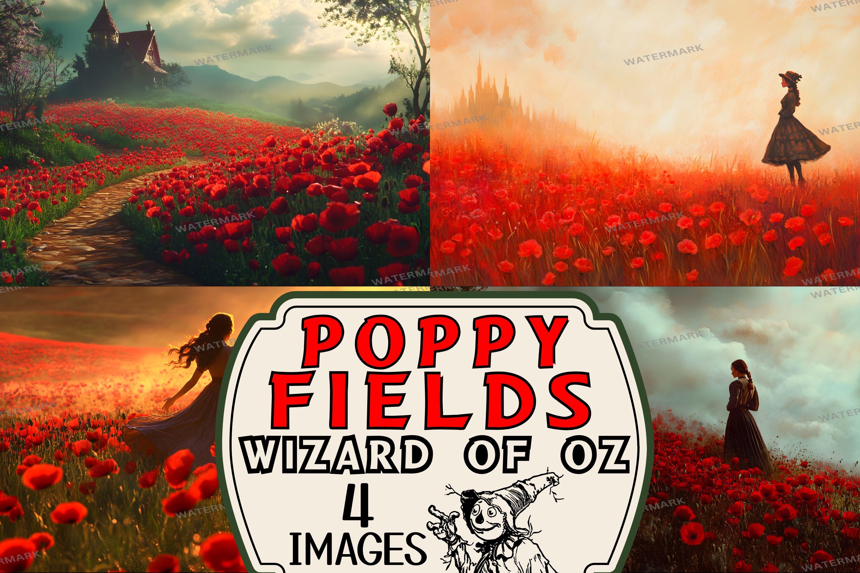 Enchanted Poppy Fields Digital Backdrop, Wizard of Oz Photography ...