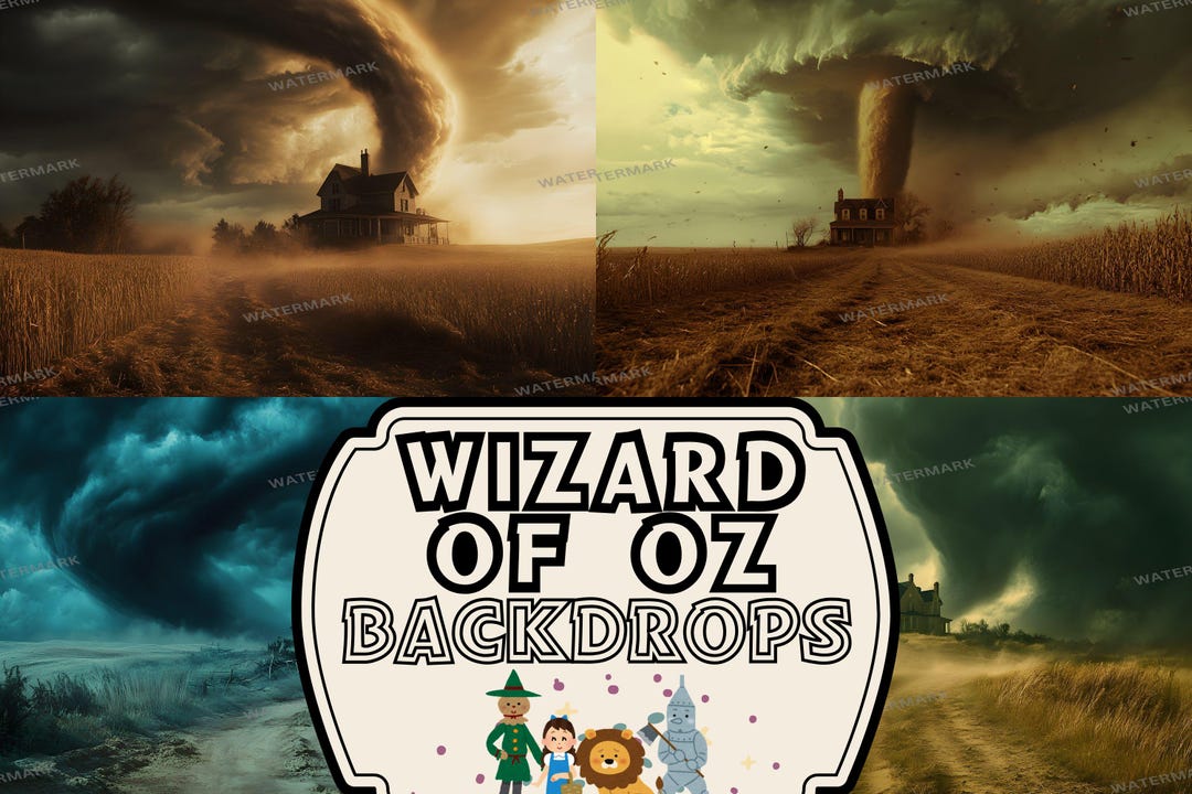 Tornado Backdrop – Stormy Prairie Scene, Wizard of Oz Inspired ...