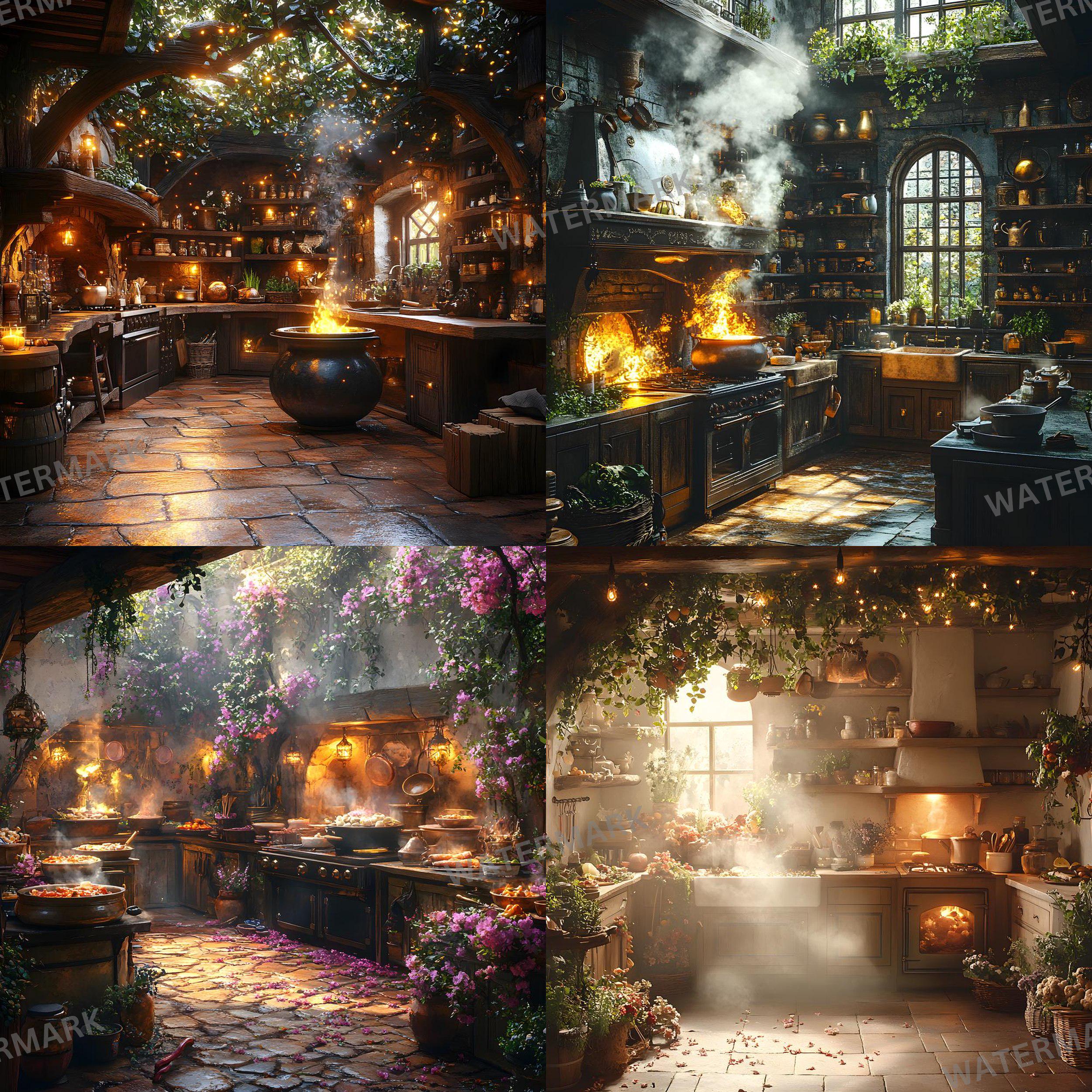 Magical Cooking Backdrops | 20 Photoshop Overlays for Fantasy Food ...