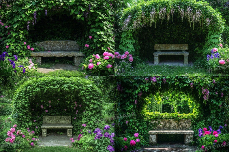 Vine Garden Alcove Backdrop: 25 Pngs for Portrait Photography Props ...