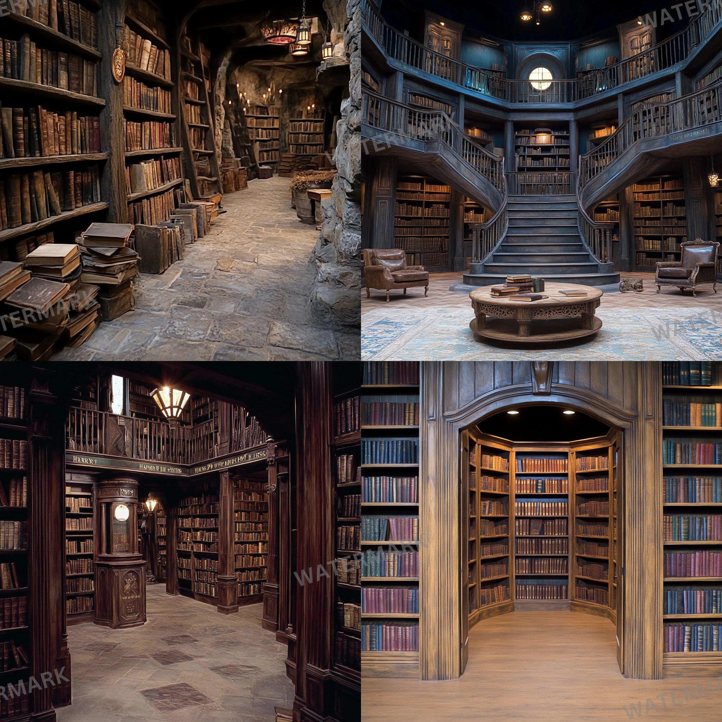 Wizard School Library 7 Photography Backdrops - Magical, Vintage ...
