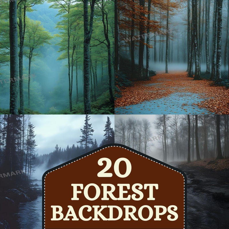 Hunny Cartoon Forest Photography Backdrop - Etsy Canada