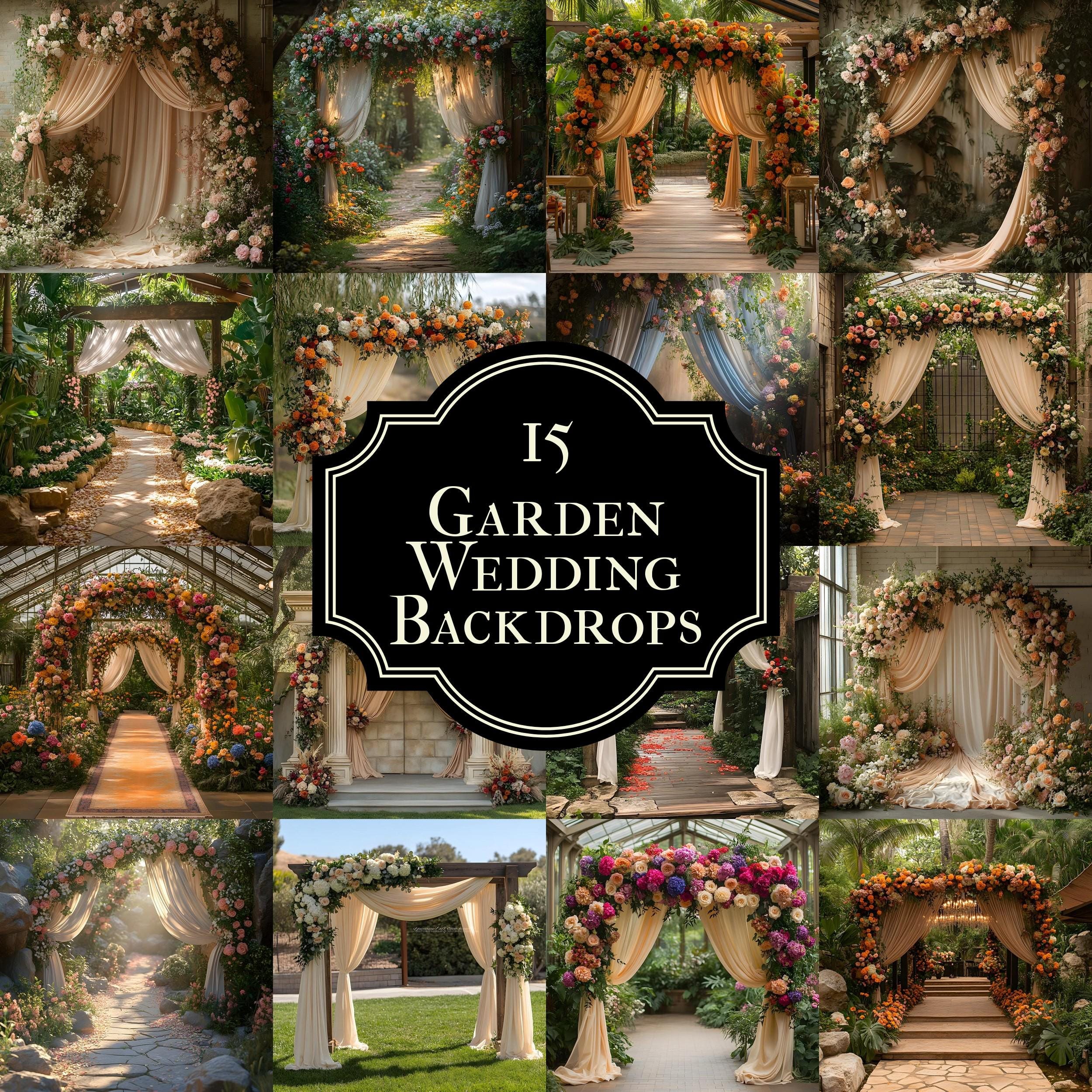 15 Magical Garden Wedding Backdrops | Photoshop Overlay, Weddings ...