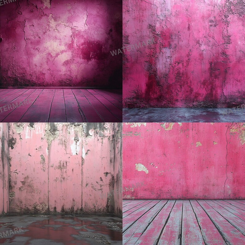 19 Rustic Pink Texture Backdrops, Vintage Walls (digital Download) - Etsy