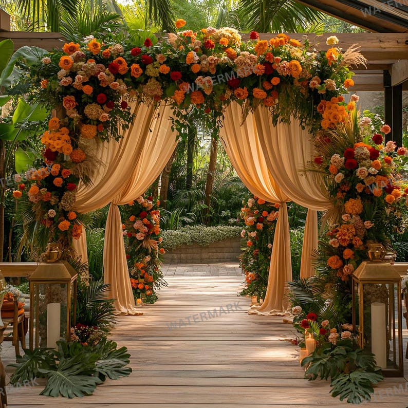 15 Magical Garden Wedding Backdrops | Photoshop Overlay, Weddings ...