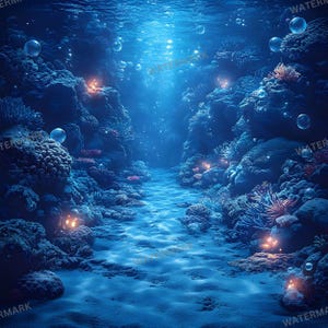 Underwater Mermaid Photography Backdrops, Ocean Fantasy Scenes (jpgs ...