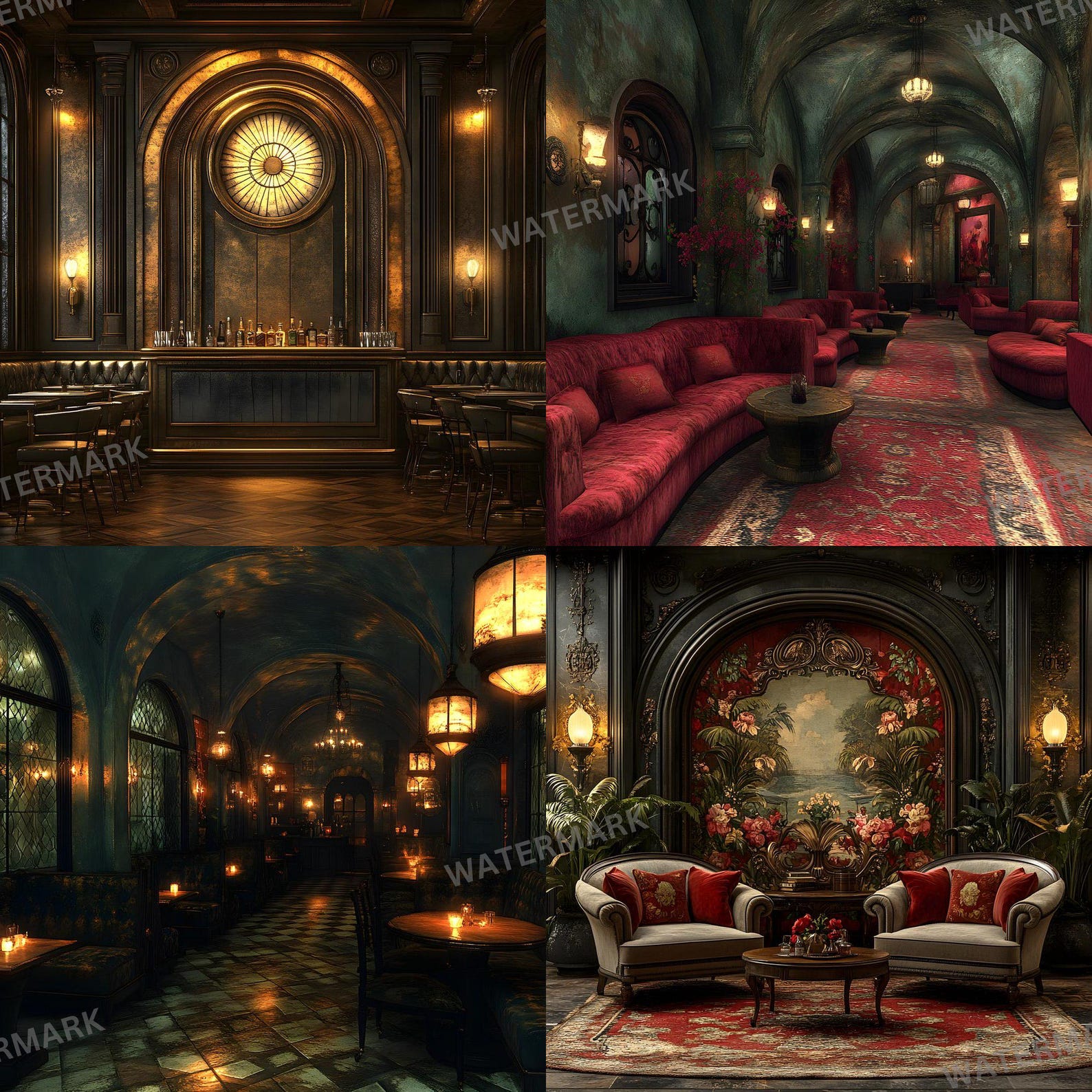 1920s Speakeasy Backdrops – Vintage Bar Photography Overlays (20 Jpgs ...