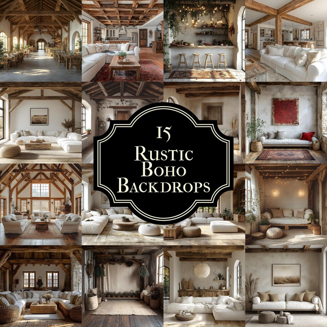 15 Rustic Boho Backdrops for Photoshop Composites, Master Overlays ...