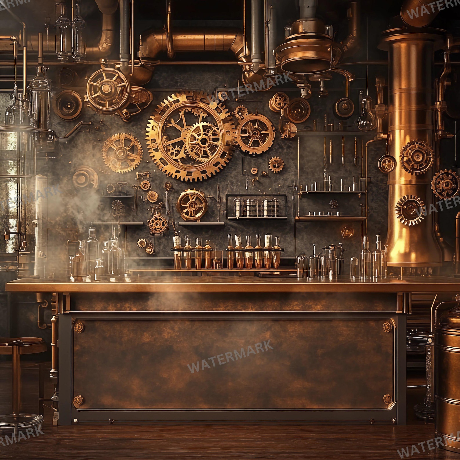 8 Steampunk Laboratory Backdrops - Vintage Industrial Photography ...
