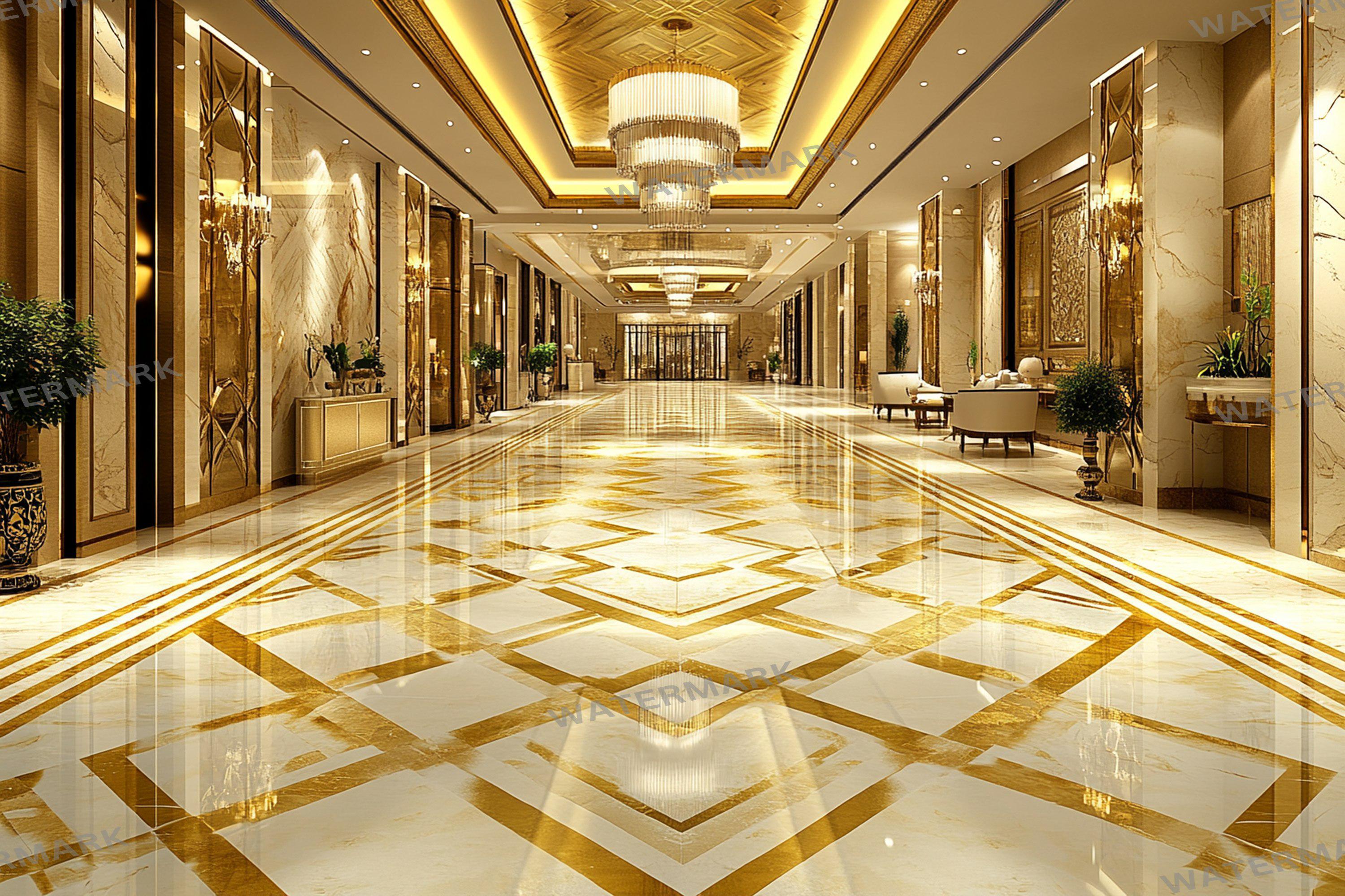 25 Golden Foyer Backdrops - Luxurious Gold-themed Interior - Gold ...