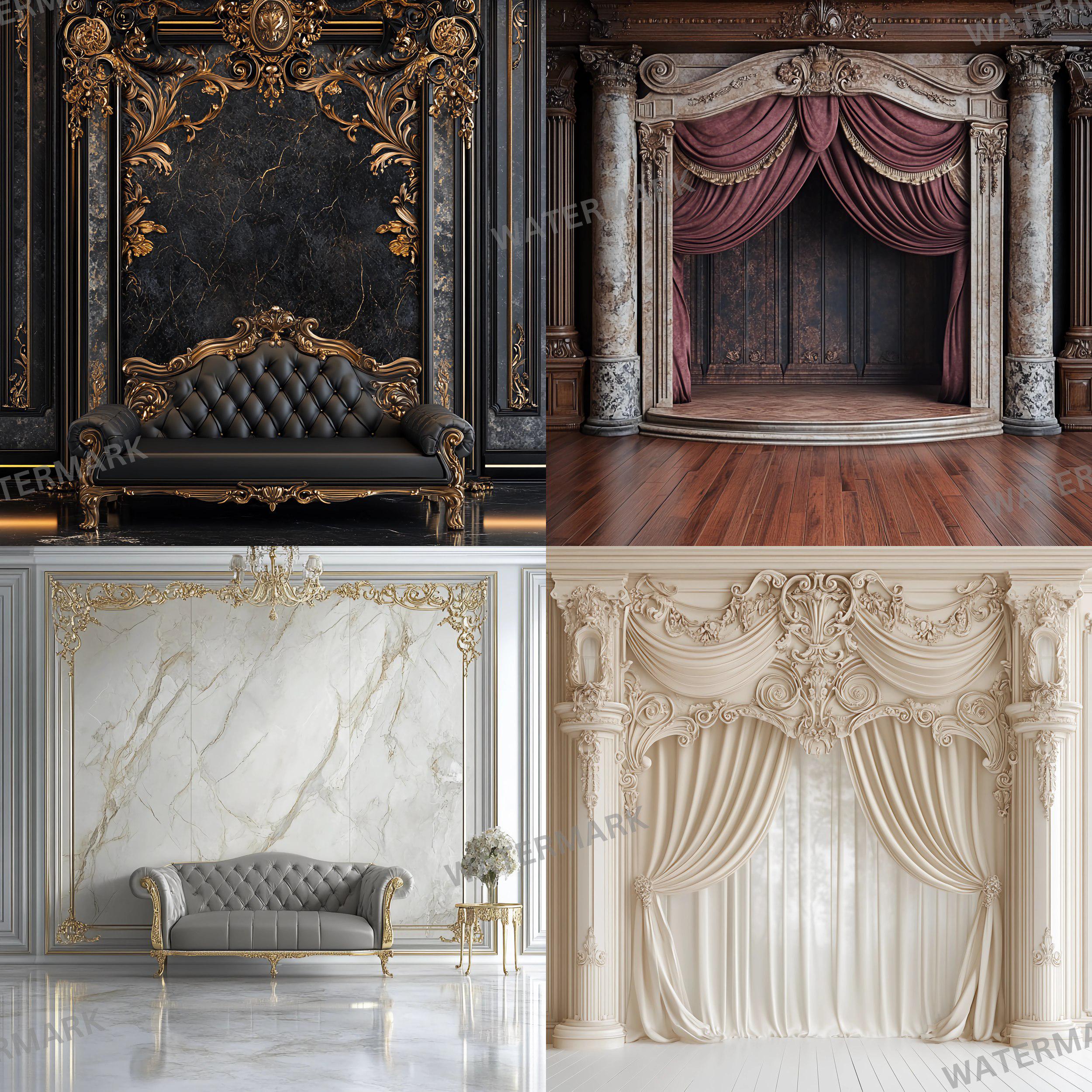 20 Palace Wedding Backdrops | Elegant Photography Overlays (jpgs) - Etsy