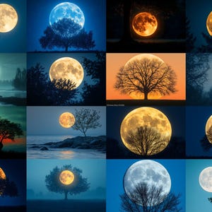 100 Mystical Full Moon Photography Backdrops – Fantasy Lunar Scenes ...