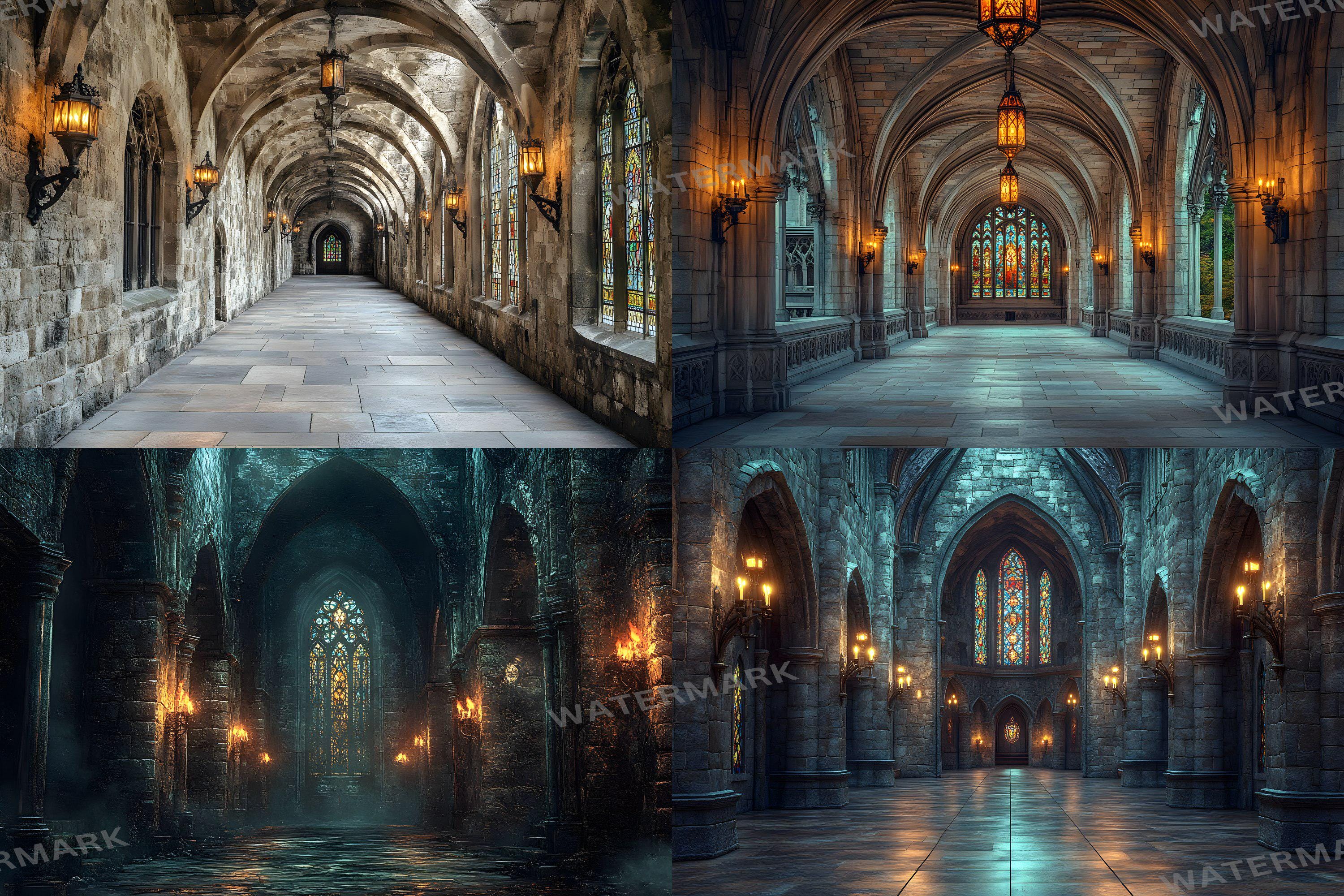 35 Medieval Hallway Backdrops for Digital and Video Use | Gothic ...