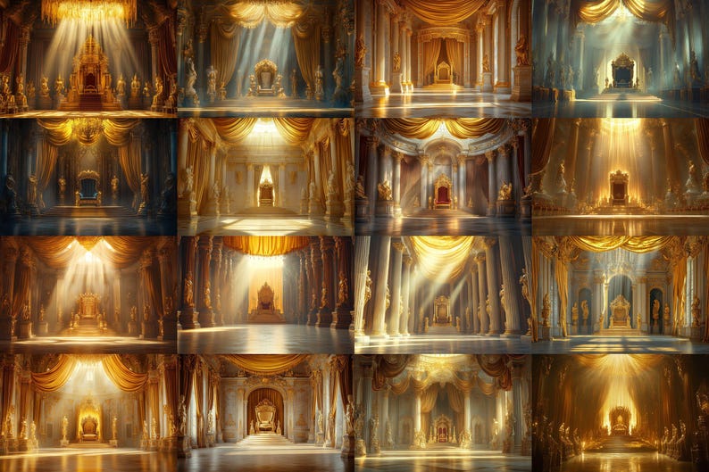 Royal Throne Room Backdrop: 35 Jpgs for Regal Portrait Photography ...