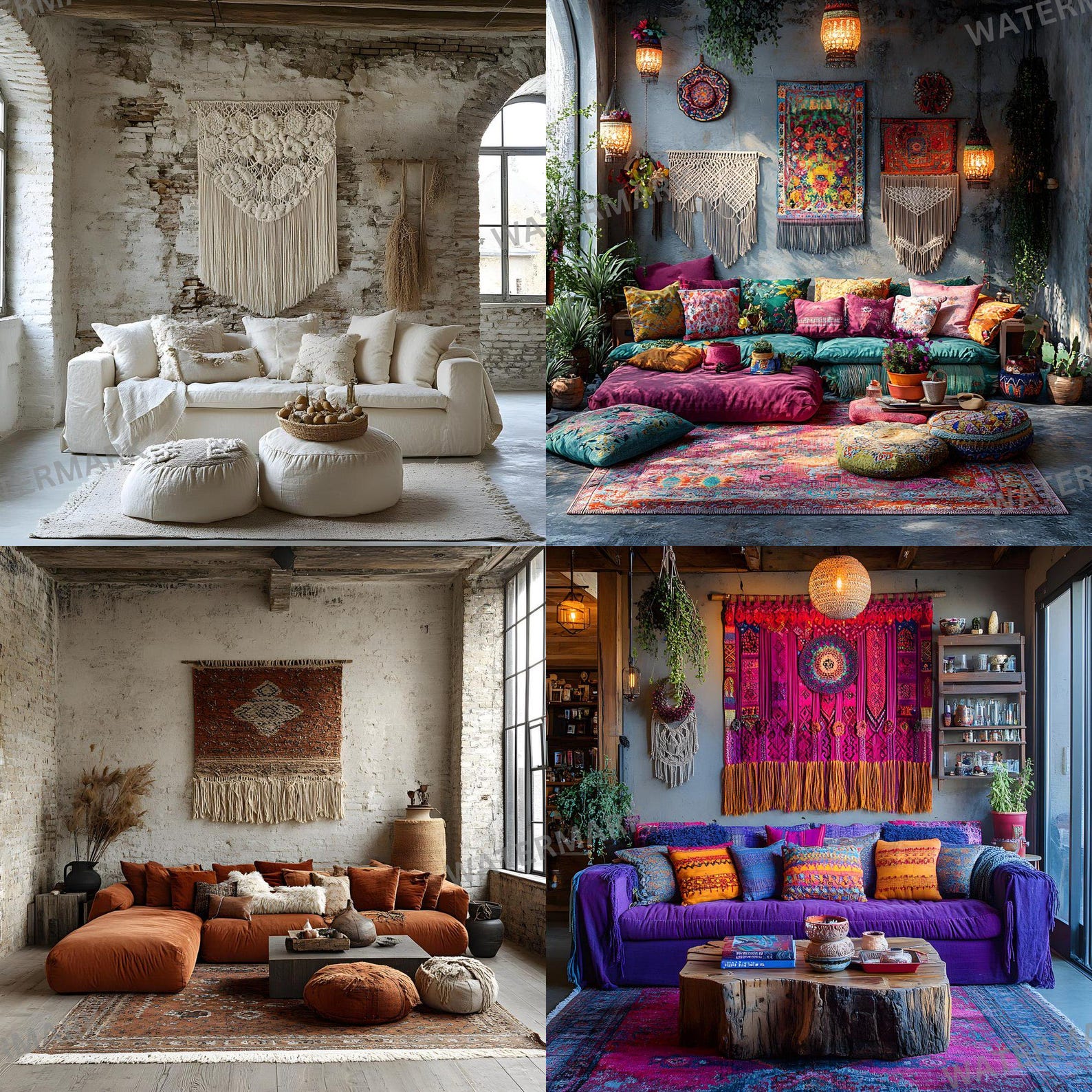 30 Cozy Boho Backdrops - Digital Backgrounds for Photography, Home ...