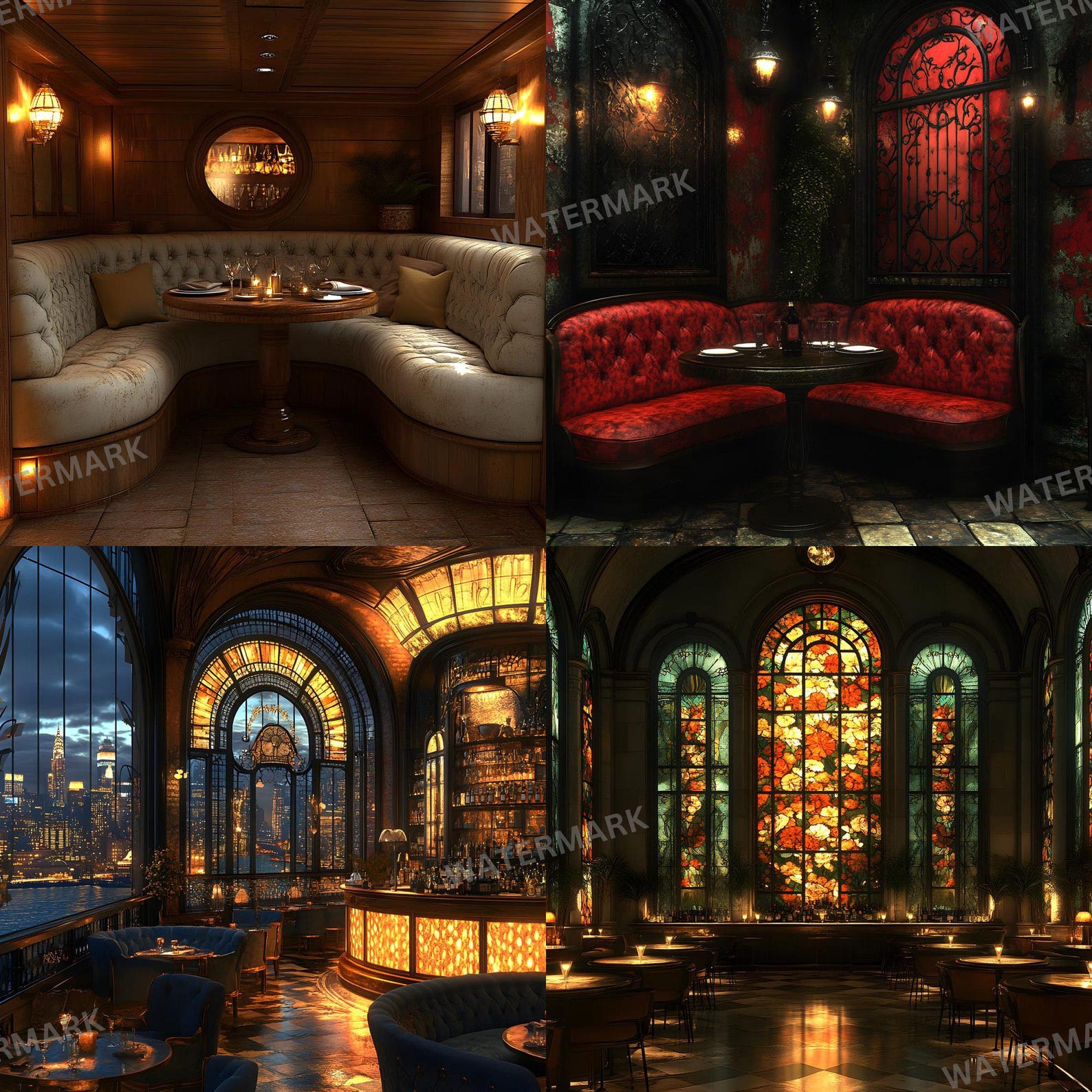 1920s Speakeasy Backdrops – Vintage Bar Photography Overlays (20 Jpgs ...